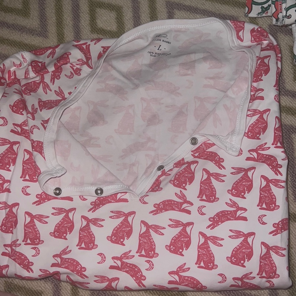 Roller Rabbit Old Edition Pink Bunnies - Gem